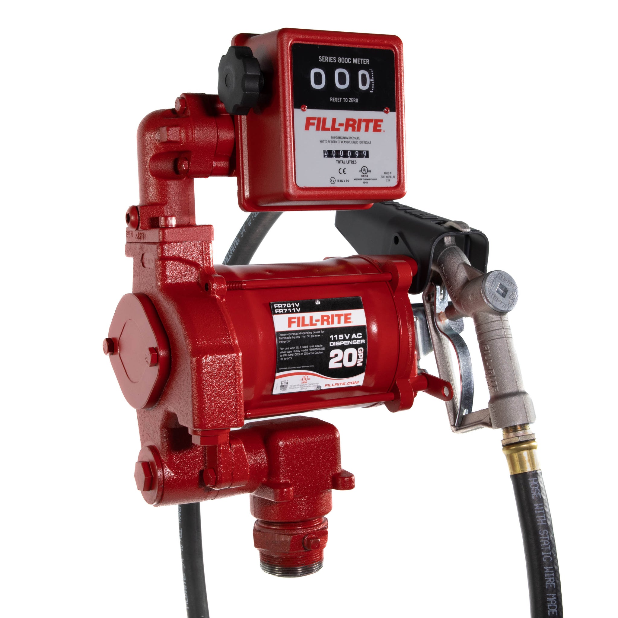 Fill-Rite FR700 Series - 240V AC 75 Lpm Fuel Transfer Pump - Bung Moun ...