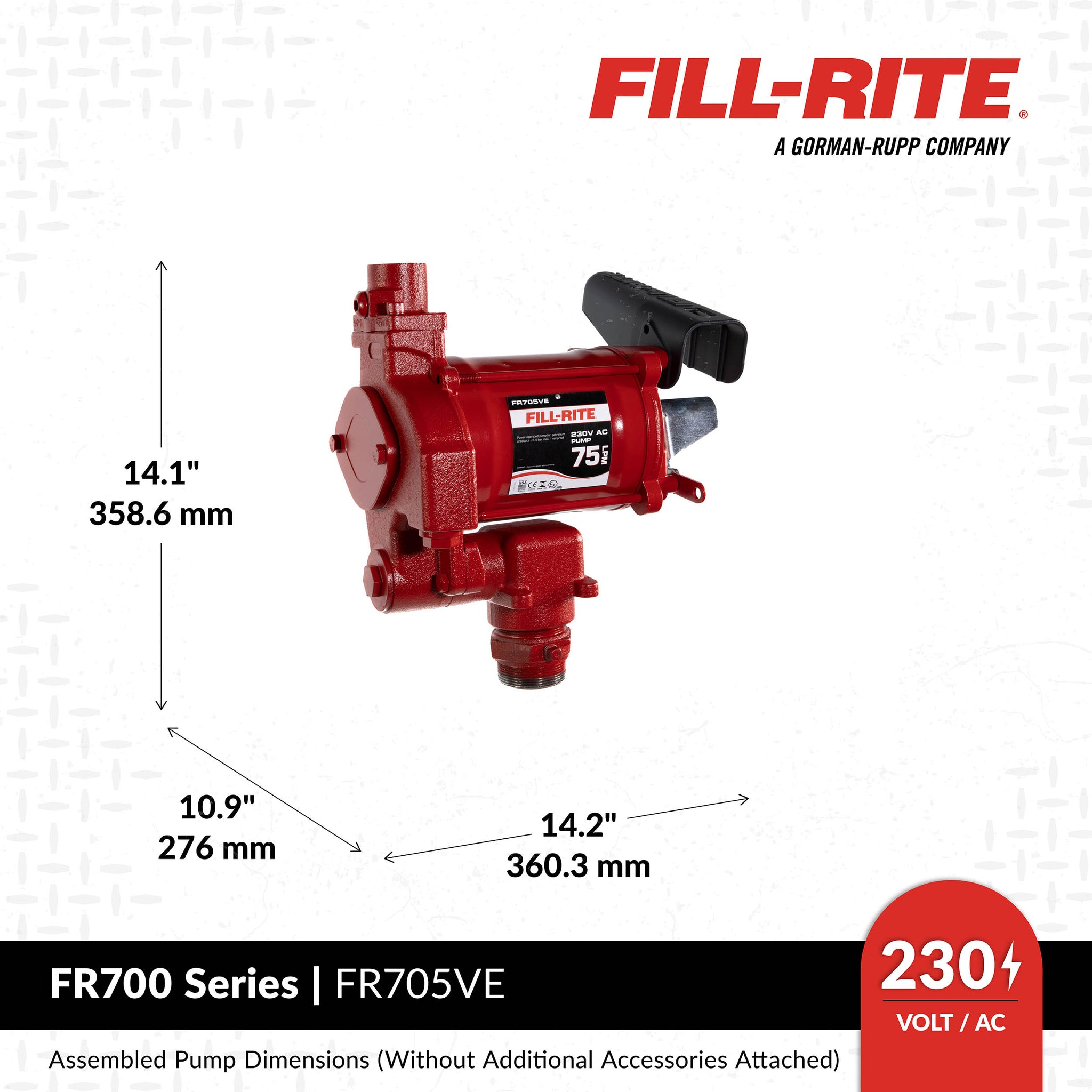 Fill-Rite FR7011VA Fuel Transfer Pump, Mechanical Meter and Auto Nozzl ...